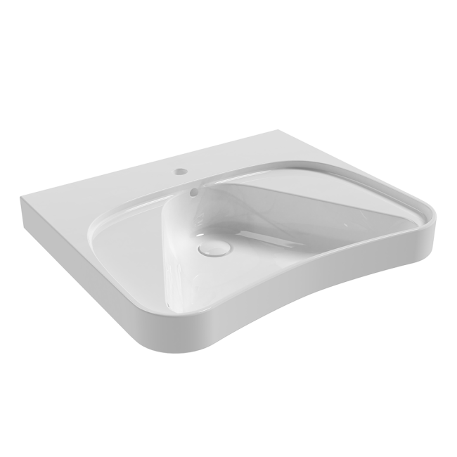 Basins with tap ledge APP SOLUTION 70 - Ceramica Flaminia